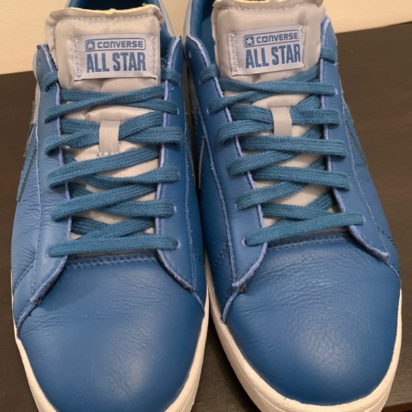 Converse | Shoes | Converse Blue Slate Pro Leather | Poshmark
